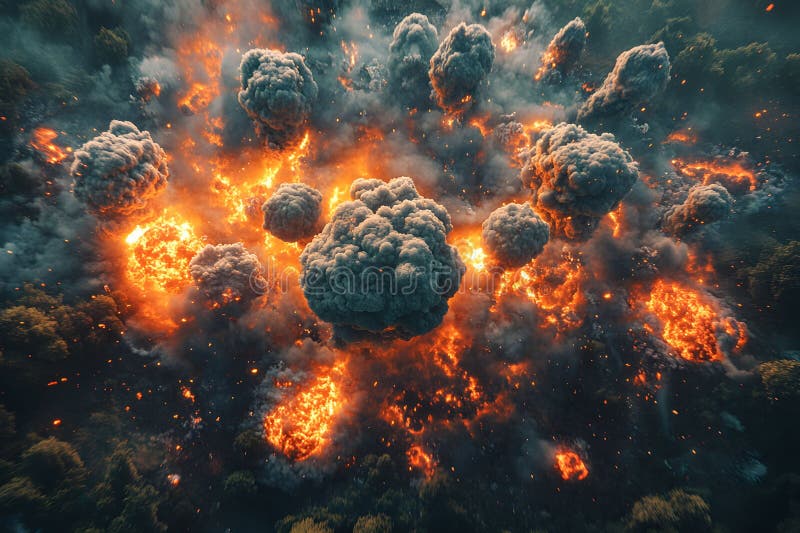 Explosions Engulf Landscape Following Nuclear Satellite Activation ...