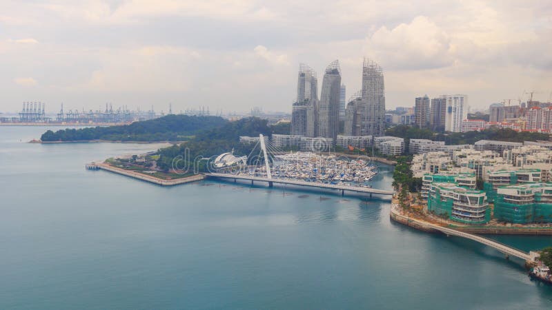 Bird Eye View of Sentosa Island Stock Image - Image of business ...
