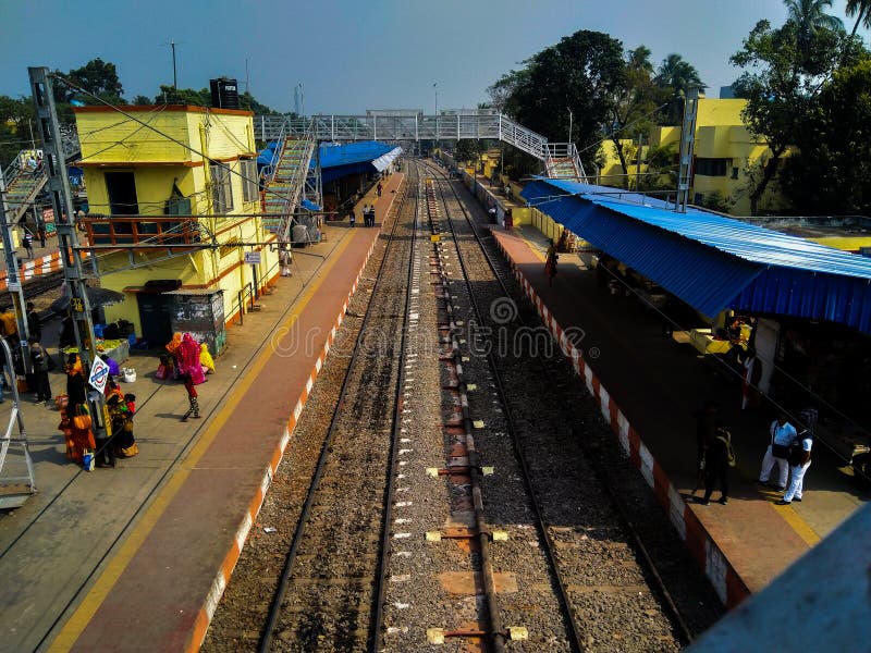 Bird eye view of a station editorial stock photo. Image of station ...