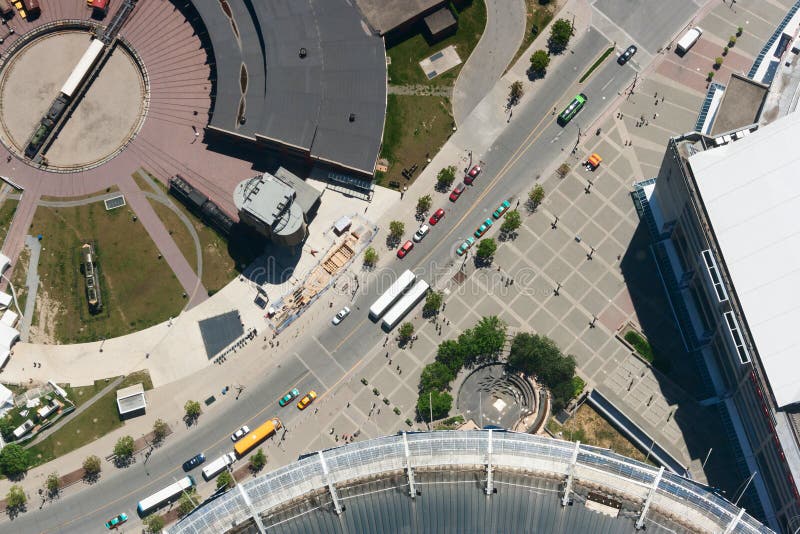 Bird S-eye View To Ottawa and Parliament Library Rooftop Stock Photo ...
