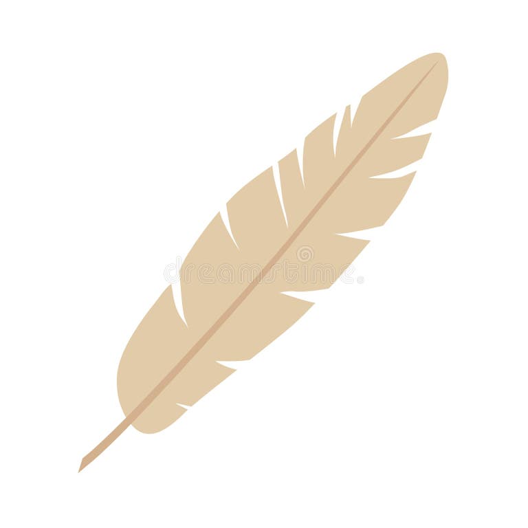 Bird feather icon stock vector. Illustration of minimal - 373899485