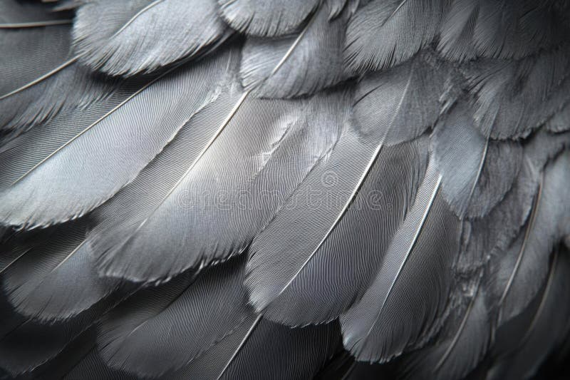 Bird Feathers Create Intricate Pattern, Detailed Texture with Soft ...