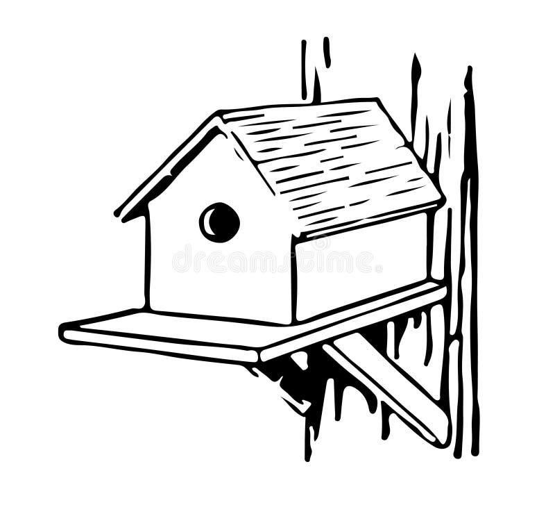 Bird Feeder stock illustration. Illustration of cartoon - 31565957