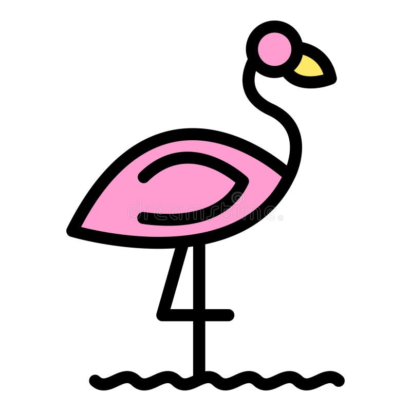 Bird Flamingo Icon Vector Flat Stock Vector - Illustration of beauty ...