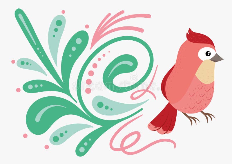 Bird flat style stock vector. Illustration of flat, drawing - 265644709