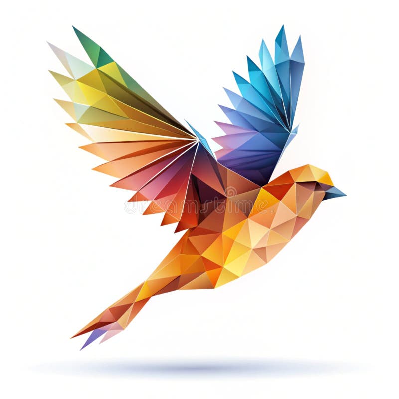 Geometric Abstract Bird in Flight Stock Illustration - Illustration of ...