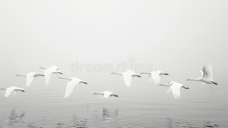 Bird flock flying in white stock photo. Image of pigeon - 313131040