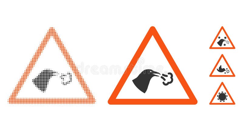 Bird Flu Warning Halftone and Solid Icon Stock Vector - Illustration of ...