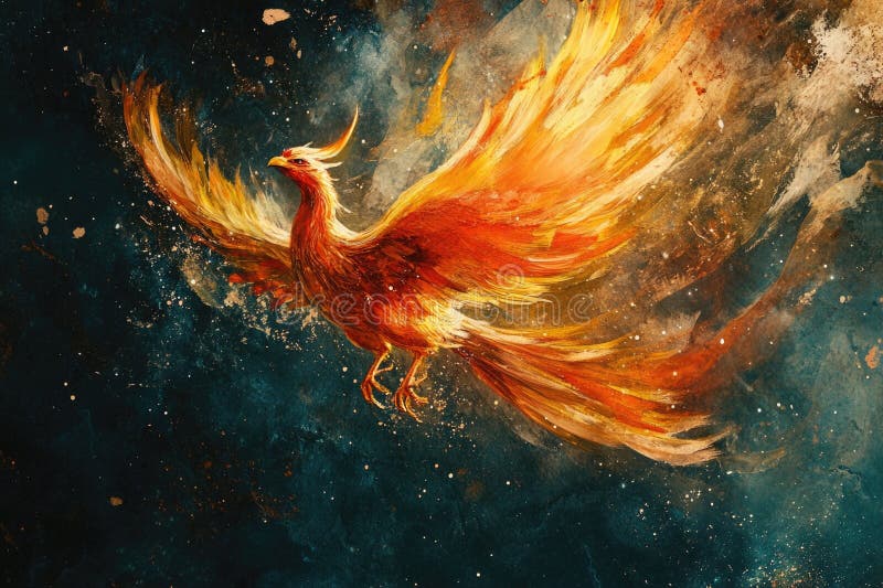 A Bird Flying High in the Clear Blue Sky Stock Illustration ...