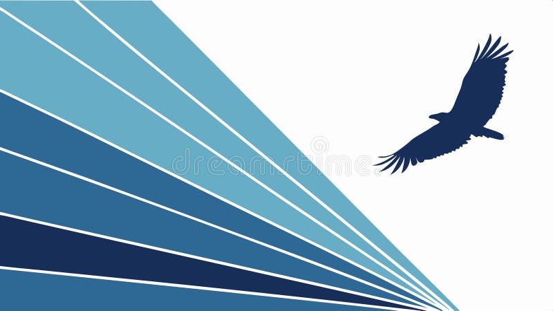 Bird Flying High in the Sky, Symbolizing Freedom and Perspective Vector ...