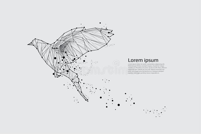 The Bird Flying with Motion and Effect Stock Vector - Illustration of ...