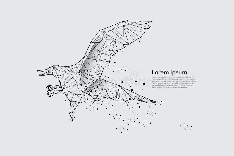 The Bird Flying with Motion and Effect Stock Vector - Illustration of ...