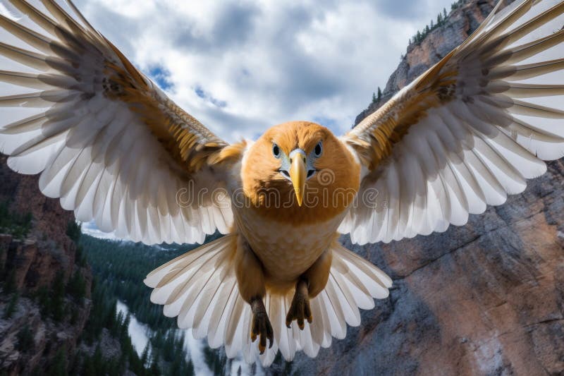A bird flying in the sky stock illustration. Illustration of predator ...