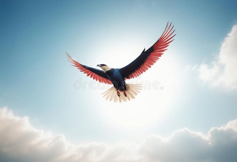 A Bird Flying, Symbolizing Freedom and Hope Stock Image - Image of ...