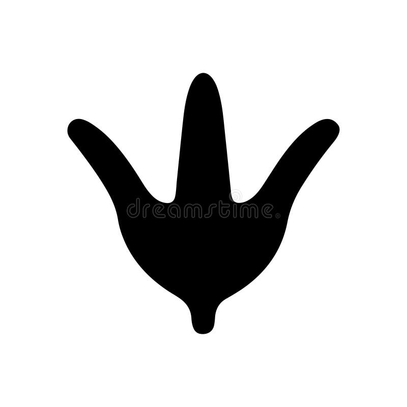 Bird Foot Print Silhouette Icon Vector Stock Vector - Illustration of ...