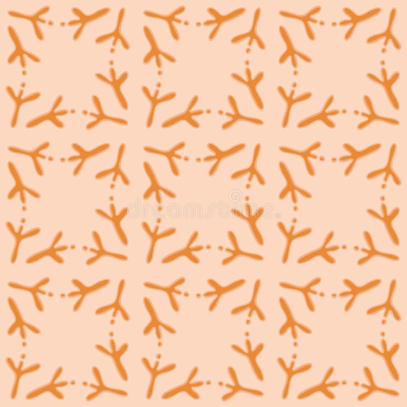 Bird Footmarks Grid Pattern Vector Background Stock Vector ...