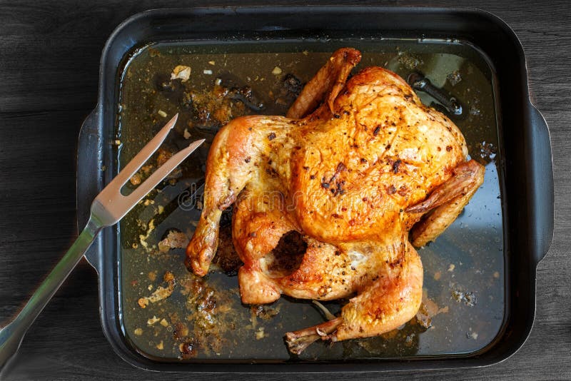 Bird Fried Chicken on the Baking Sheet with. Stock Photo - Image of ...