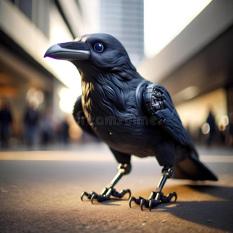 Bird with a Futuristic, Electronic Visage, AI-generated. Stock ...