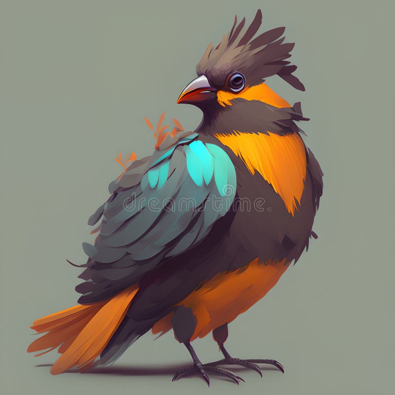Bird, Generative AI Illustration Stock Illustration - Illustration of ...