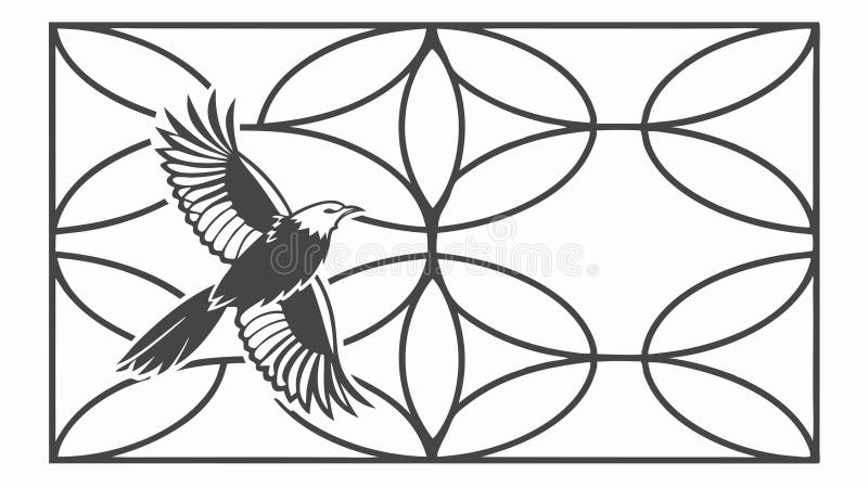 Bird in Geometric Pattern, Freedom and Modern Art Vector, Vector Design ...