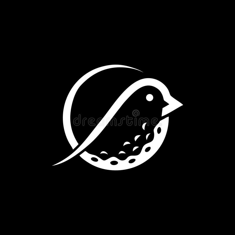 Bird with a golf ball stock vector. Illustration of aerial - 328034674