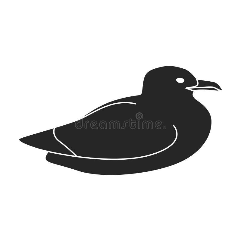 Bird Gull Vector Icon.Cartoon Vector Icon Isolated on White Background ...