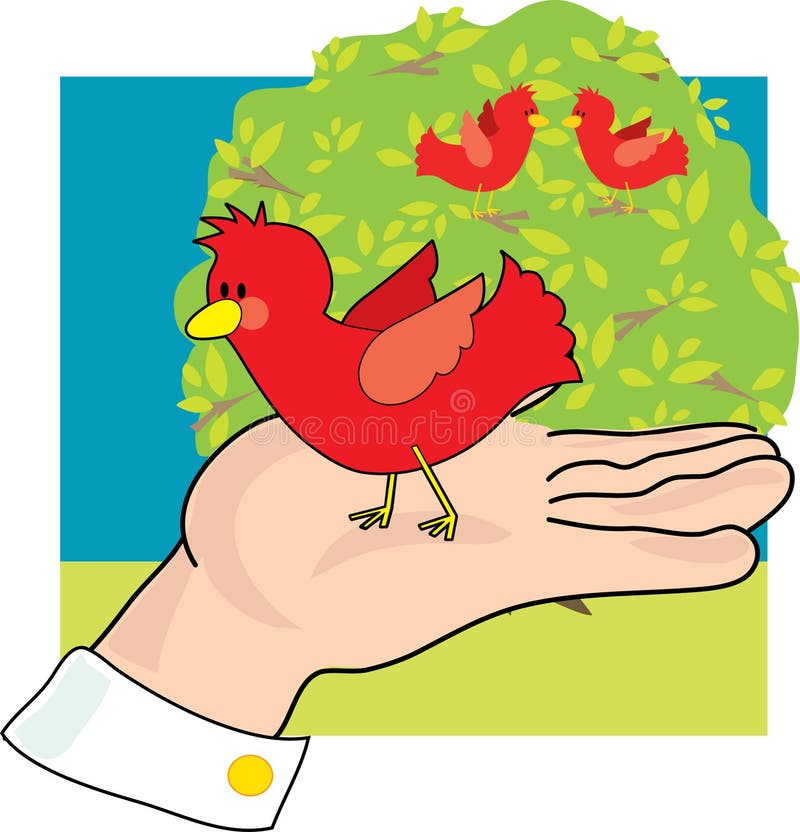 A Bird In The Hand Set Free 2 Stock Illustration - Illustration of ...