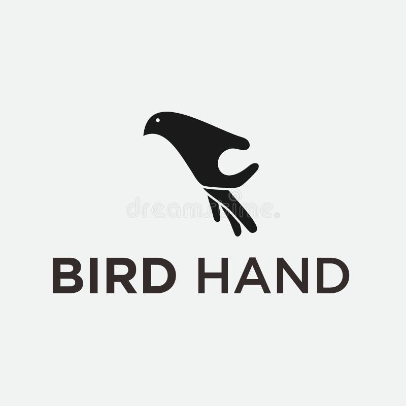 Bird Hand Logo Design Vector Illustration Stock Vector - Illustration ...