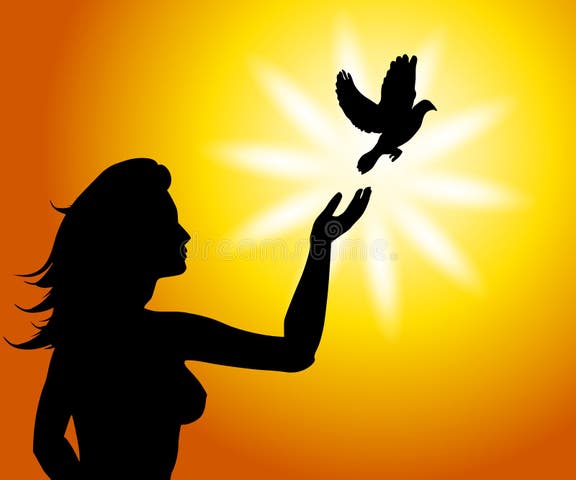 A Bird in the Hand Set Free Stock Illustration - Illustration of ...