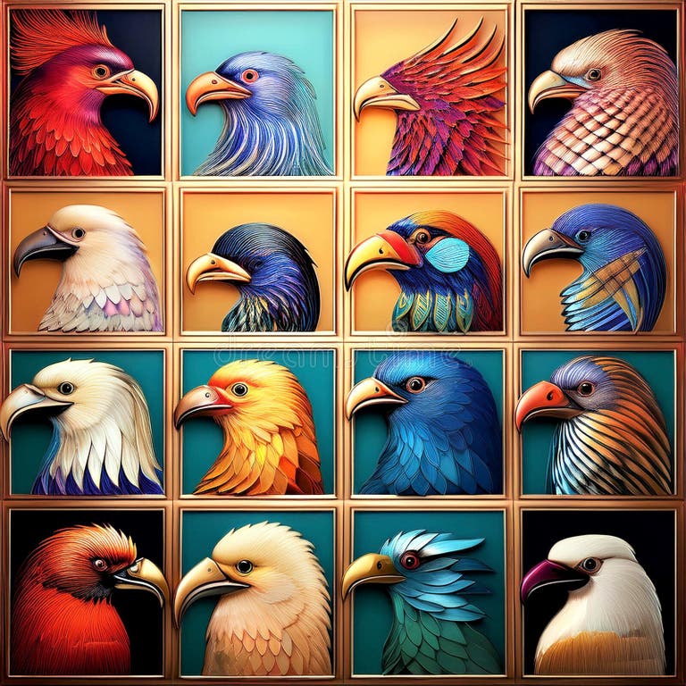 Bird heads stock illustration. Illustration of waterbird - 352731072