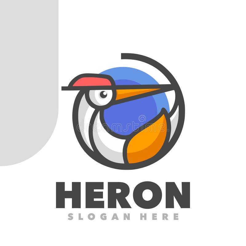 Bird heron logo stock vector. Illustration of text, cartoon - 278972921