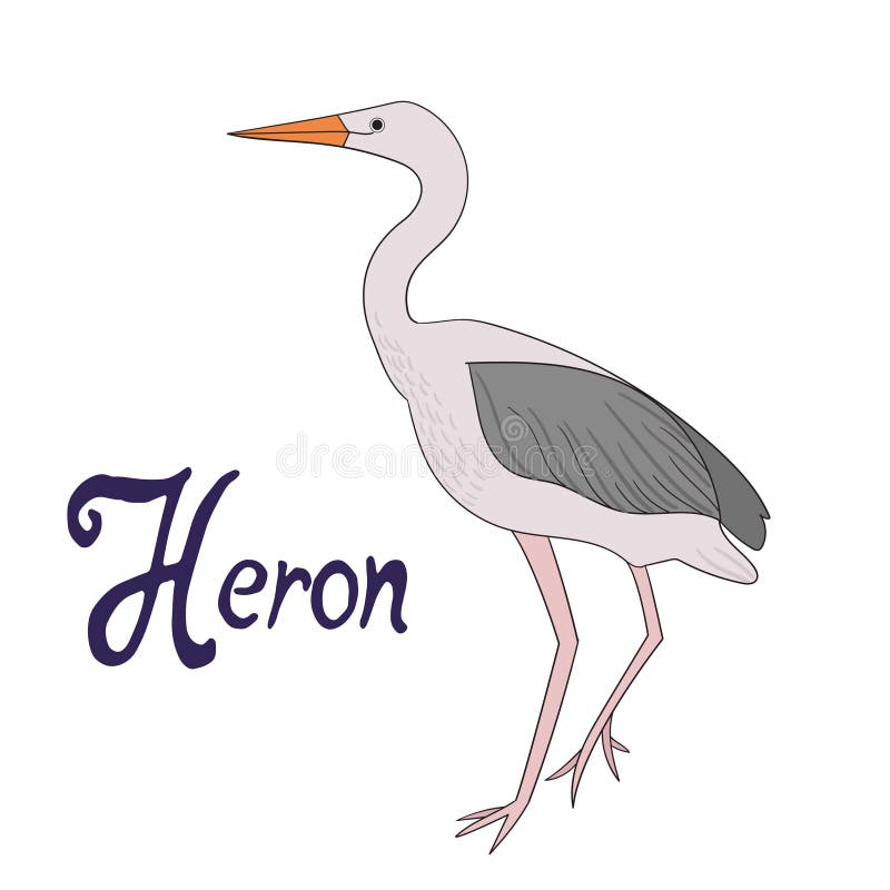 Bird Heron Flying Cartoon Vector Animation Frame Stock Vector ...