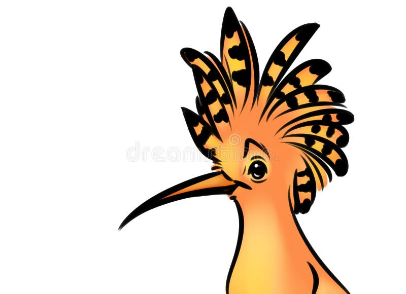 Bird Hoopoe Cartoon Illustration Stock Illustration - Illustration of ...