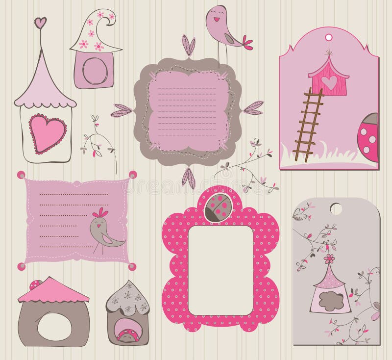 Bird House Design Elements stock vector. Illustration of happy - 22204359