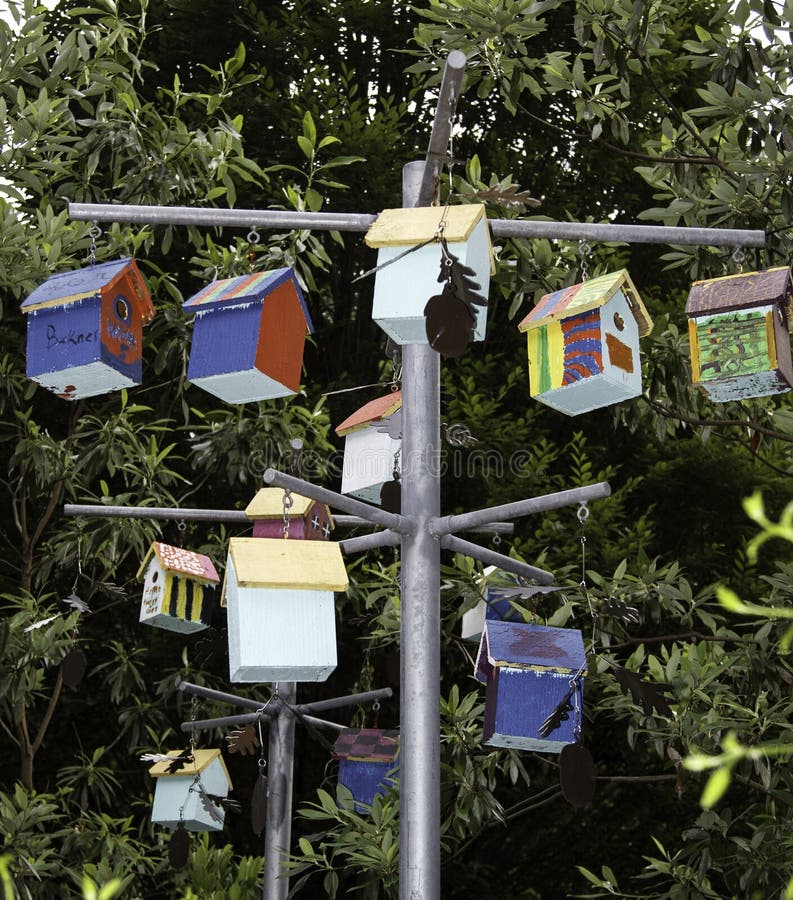 Bird Houses stock photo. Image of colorful, house, hanging - 43575636