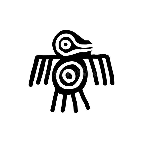Bird icon Aztec stock vector. Illustration of background - 107474655