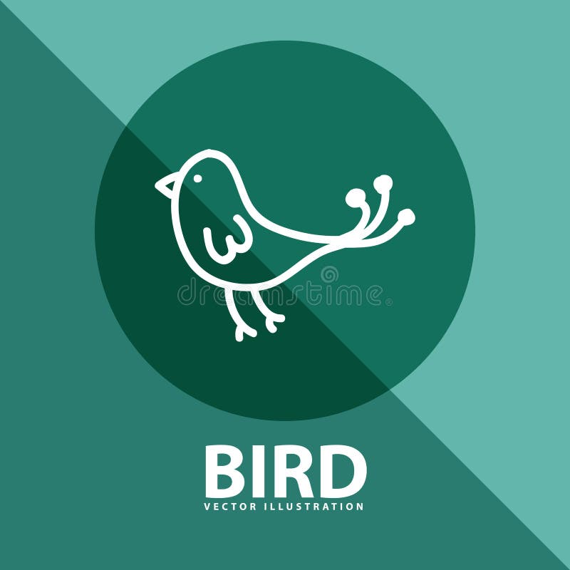 Bird icon stock illustration. Illustration of shape, symbol - 48646645
