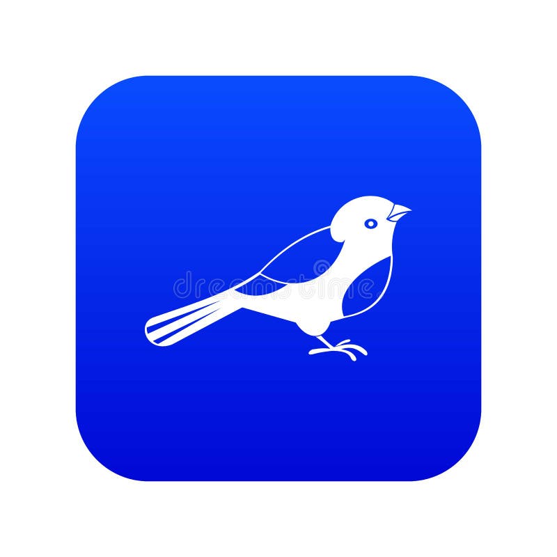 Bird icon digital blue stock vector. Illustration of logo - 149747841