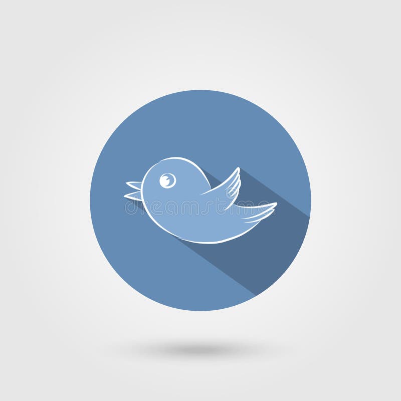 Bird icon with shadow stock illustration. Illustration of isolated ...