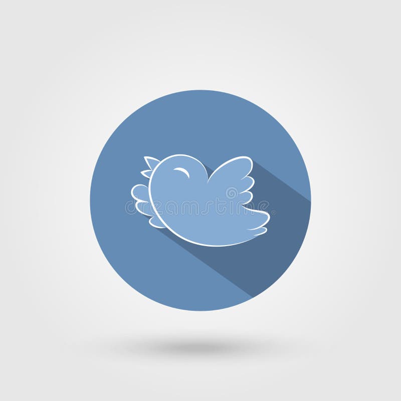 Bird icon with shadow stock vector. Illustration of communication ...