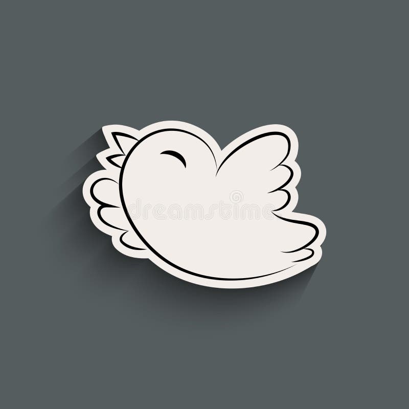Bird icon with shadow stock vector. Illustration of shadow - 47998254