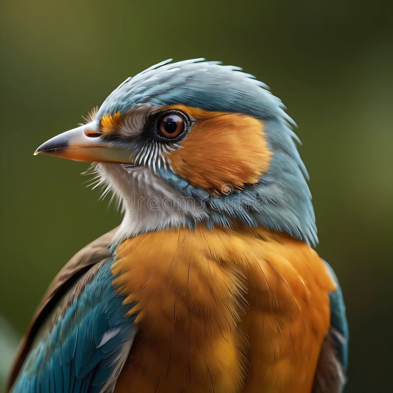 Portrait of a Blue-breasted Kingfisher Bird (Halcyon Leucophaeus) Stock ...