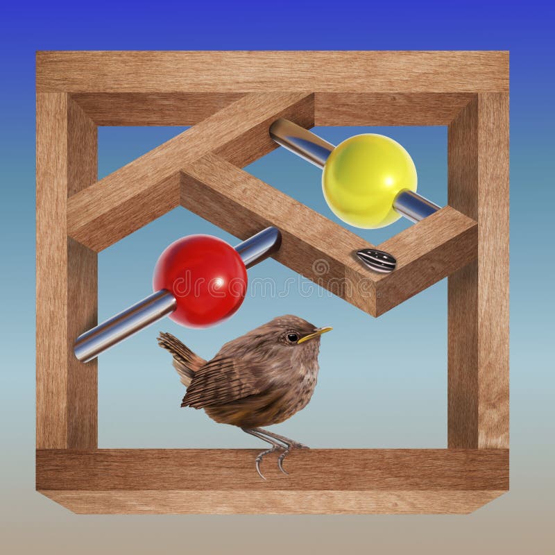 Bird on an Impossible Structure Stock Image - Image of structure ...