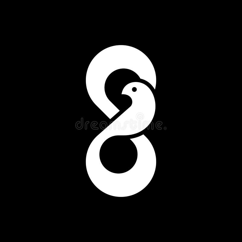 Infinity Bird Wings Abstract Logo Design Stock Vector - Illustration of ...