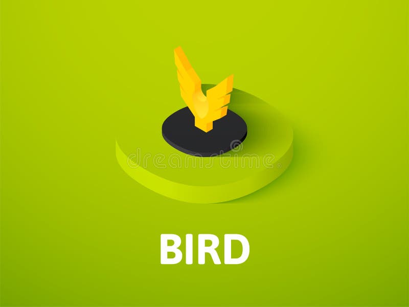 Bird Isometric Icon, Isolated on Color Background Stock Vector ...