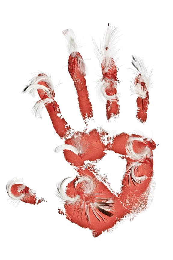 Bird killer hand imprint stock photo. Image of bloody - 23815050