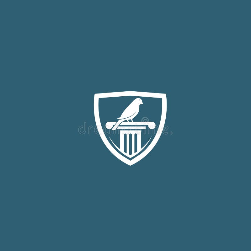 Bird with Law Shield Logo Design Vector Template Stock Vector ...