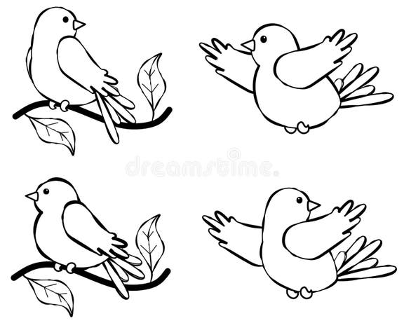 Standing Bird Outline Stock Illustrations – 3,148 Standing Bird Outline ...