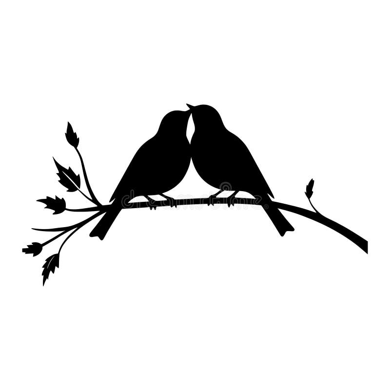 Bird Line Art Victor Illustration with White Background Stock Vector ...