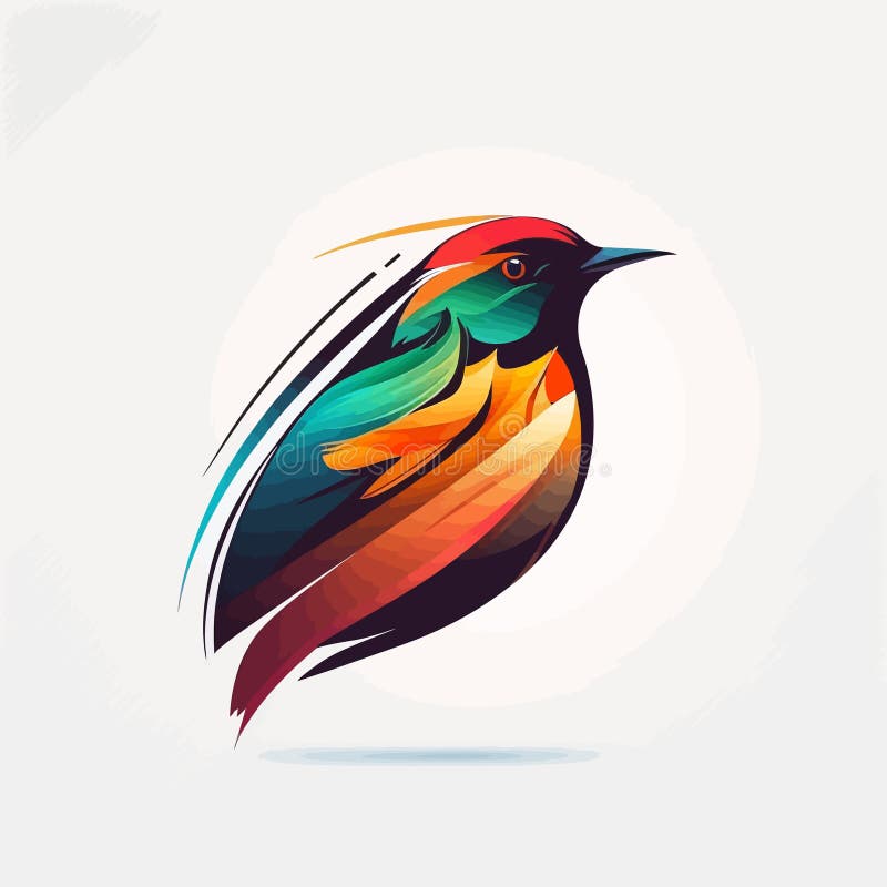 Bird Logo Abstract Design. Vector Illustration on a Light Background ...